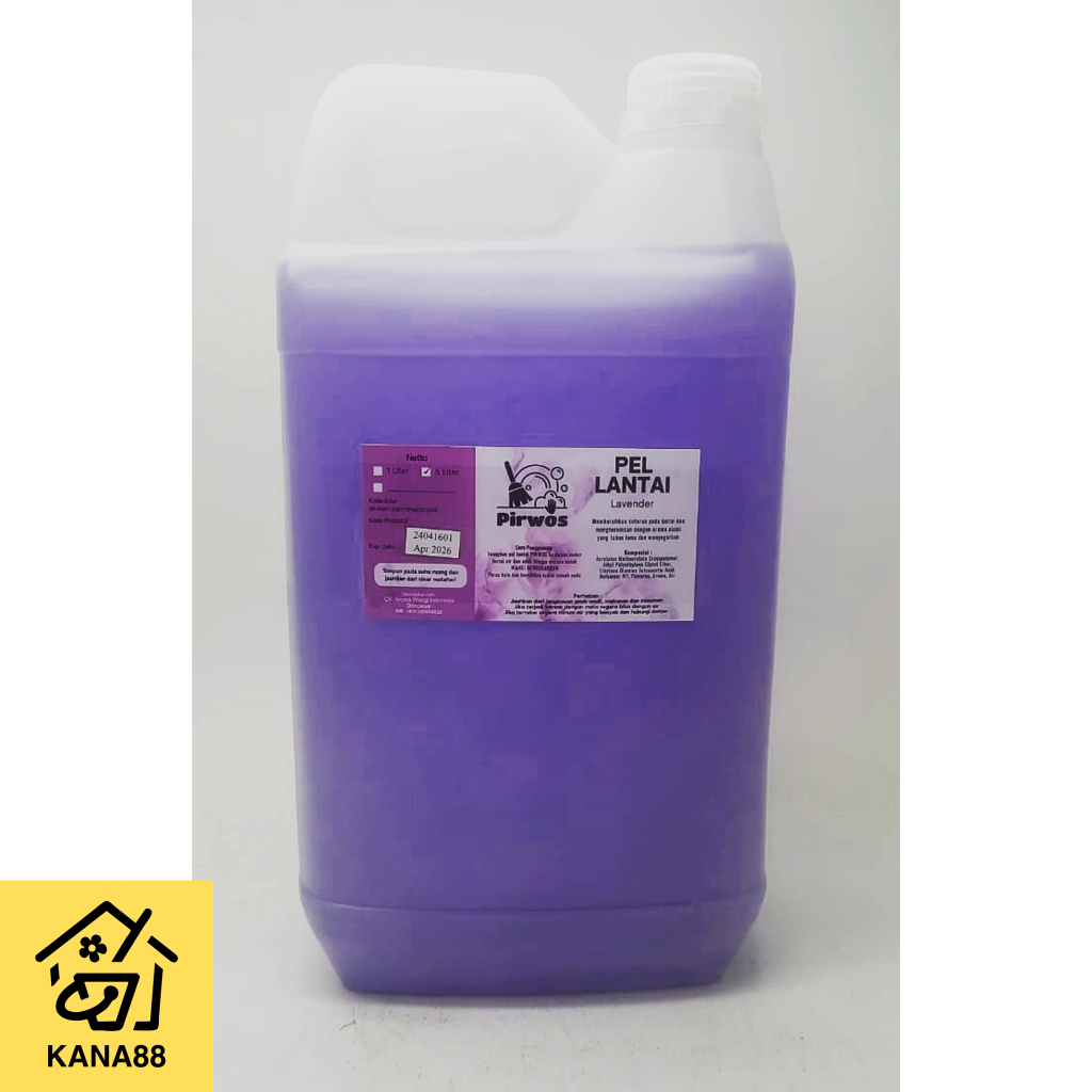 Pel Lantai Lavender 5 Liter Pirwos Sabun Pembersih Lantai Floor Cleaner ...
