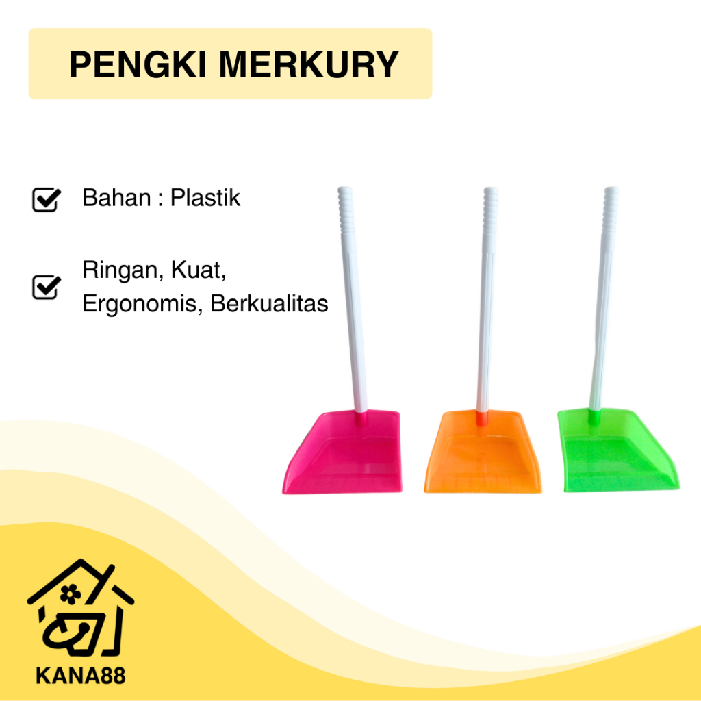 Pengki Mercury Serok Sampah Dustpan Plastik Pembersih Lantai - Kana88 Bali
